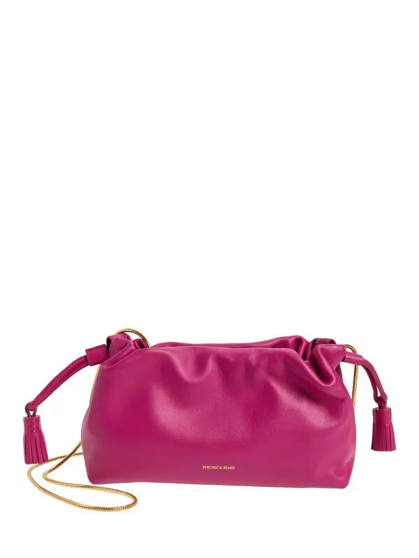 Veronica Beard Small Stash Leather Bag - Berry