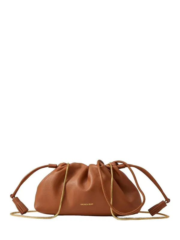Veronica Beard Small Stash Leather Bag - Hazelwood