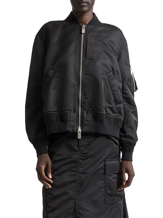 Sacai Nylon Twill Bomber Jacket - Black