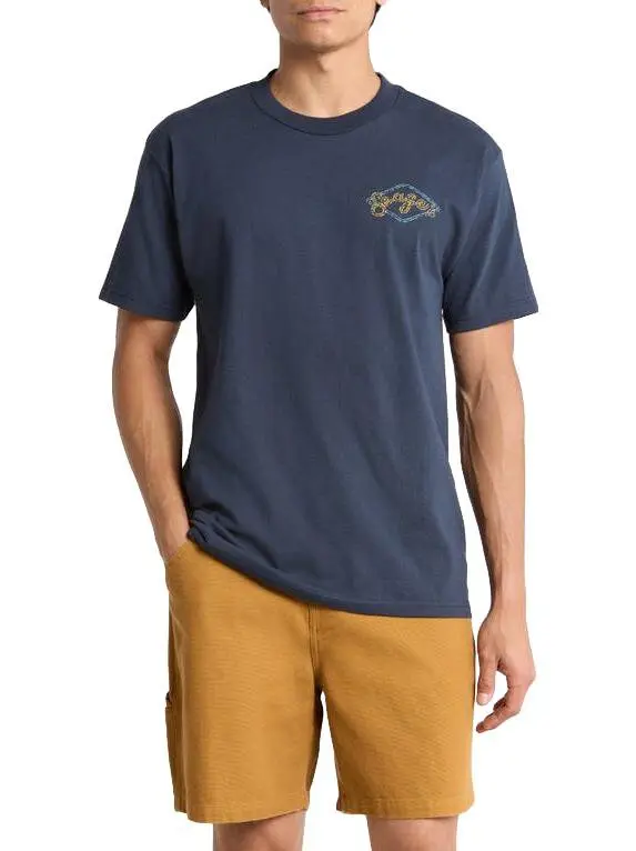 SEAGER CO Honky Tonk Cotton Graphic T-shirt - Navy