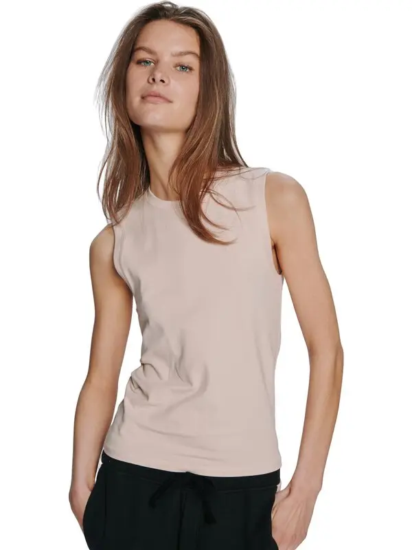 ATM Anthony Thomas Melillo Stretch Cotton Muscle T-shirt - Faded Rose