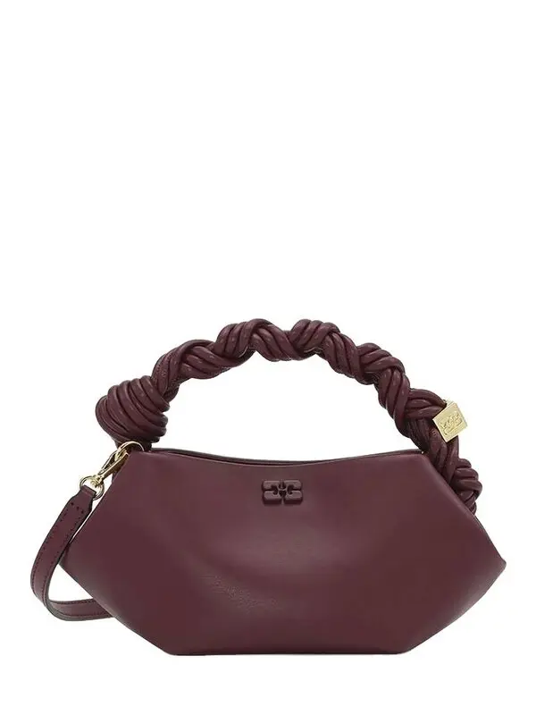 GANNI Satchel With Braided Top Handle - Red