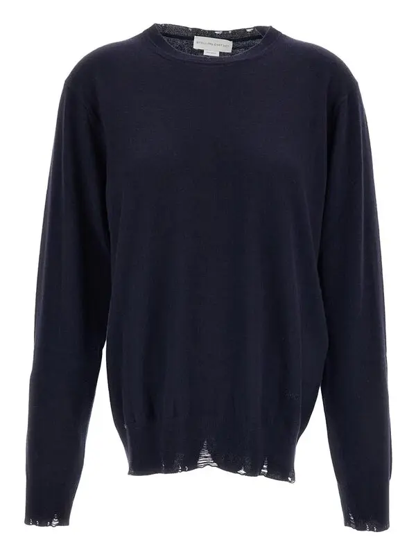 Stella McCartney Navy Merino Wool Sweater - Blu