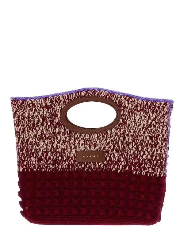 Marni Knotted Wool Knit Clutch - Rosso