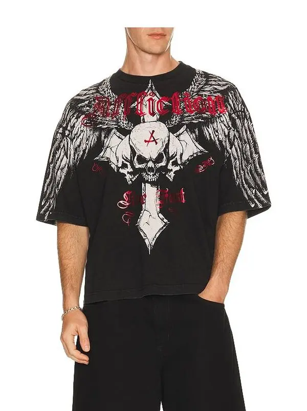 AFFLICTION Imperial Life Short Sleeve Tee In . Also - Black