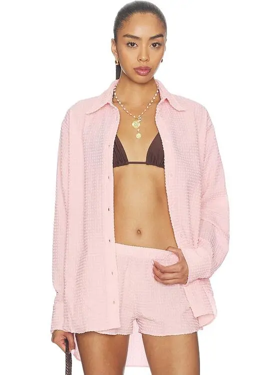 Hunza G Resort Shirt - Pink
