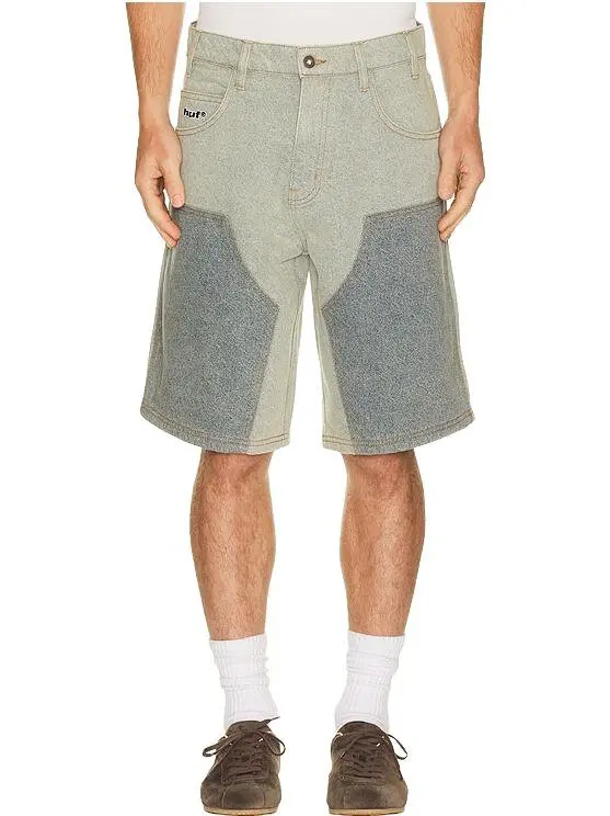 HUF Kinda Loose Double Knee Patchwork Shorts - Blue