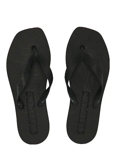 VELOUR Tapered Platform Flip Flop - Black