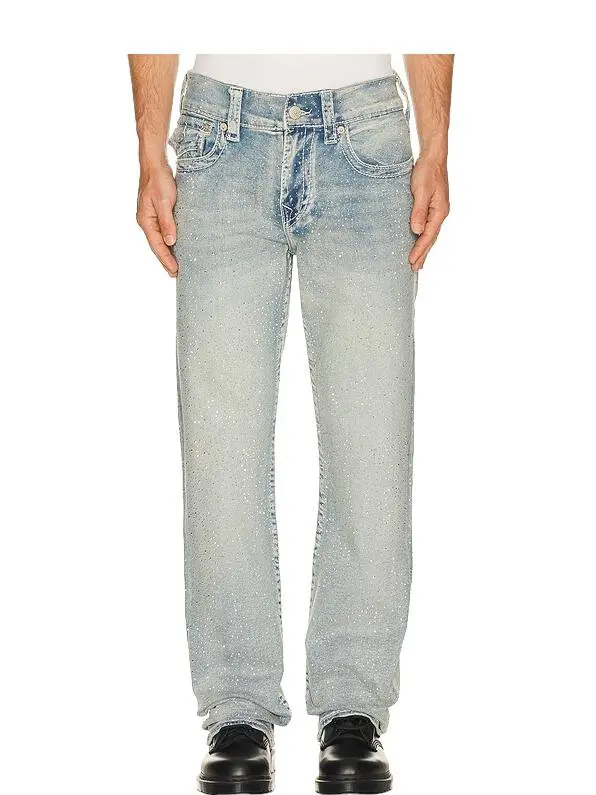 True Religion Billy Big T Flap Crystal Jeans - Blue
