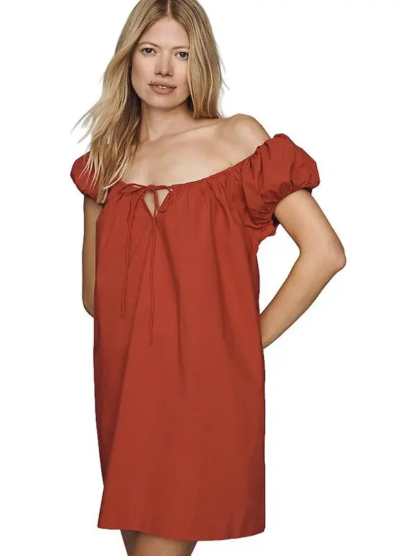 Faithfull The Brand Marblau Mini Dress - Chilli