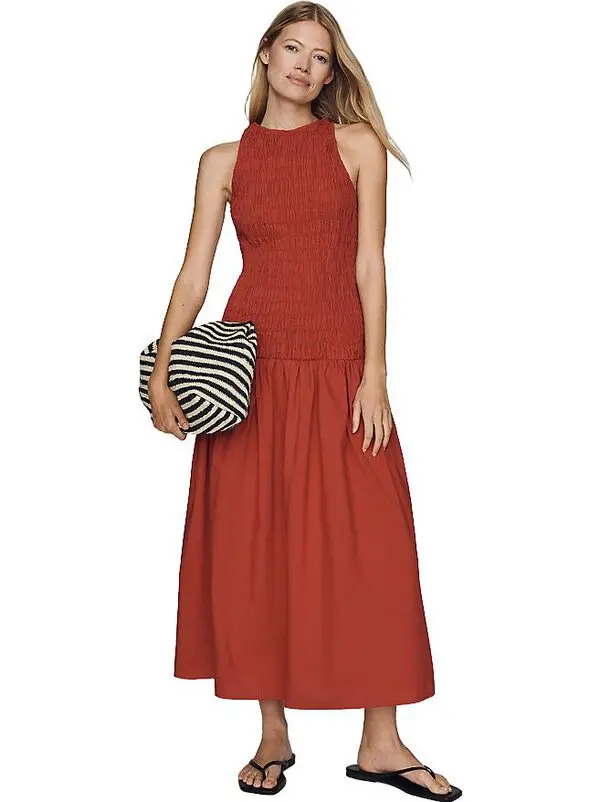 Faithfull The Brand Sanchia Midi Dress - Chilli