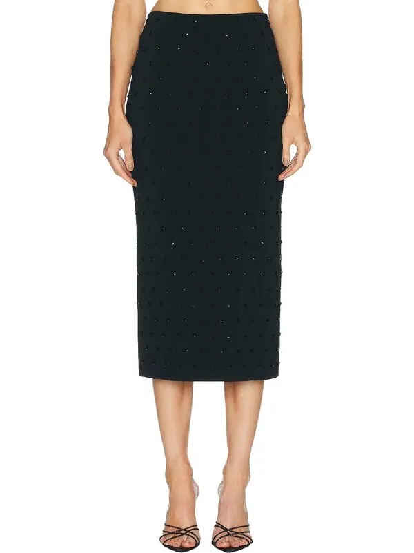 Carolina Herrera Embellished Midi Pencil Skirt - Black