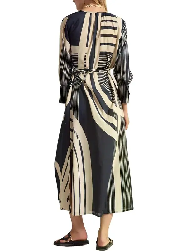 Mare Di Latte Midi Lise Graphic-print Dress - Blue