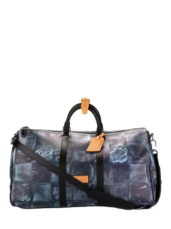 LOUIS VUITTON Salt Keepall Bandoulière Travel Bag - Blue