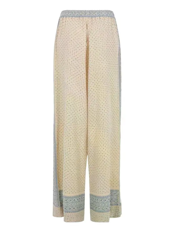 Ermanno Scervino Geometric Print Palazzo Pants - Neutrals