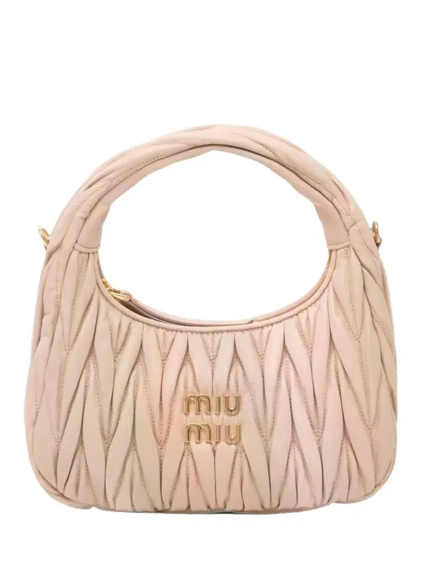 Miu Miu Small Wander Leather Tote Bag - Pink