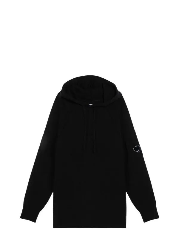 C.P. COMPANY Lens Detailed Hoodie - Black