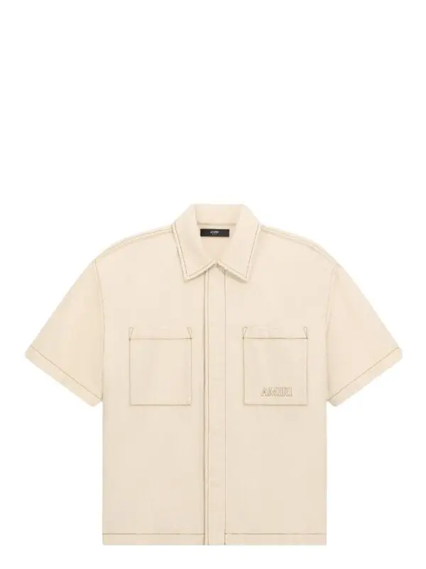 Amiri Boxy Short-sleeve Shirt - Ecru