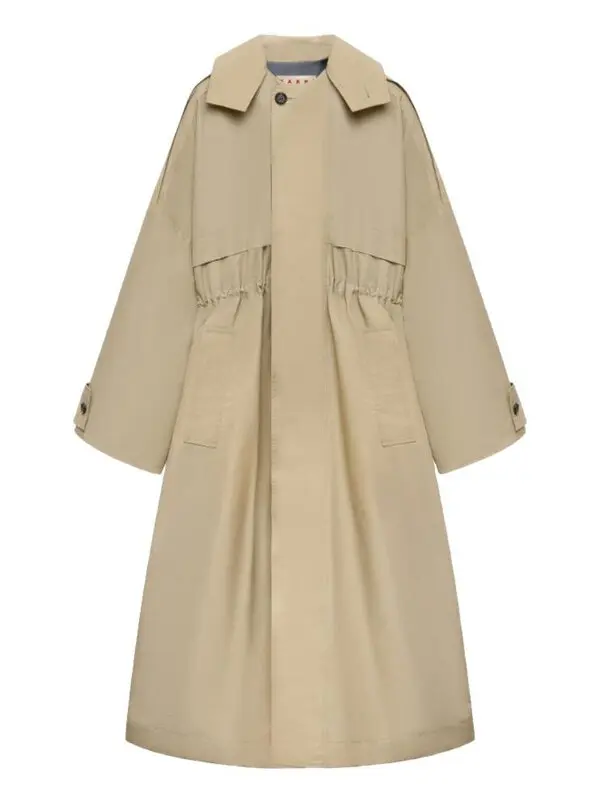 Marni Beige Nylon Trench Coat - Light Brown