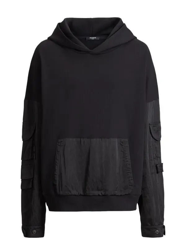 Balmain Vintage Utility Hoodie - Black