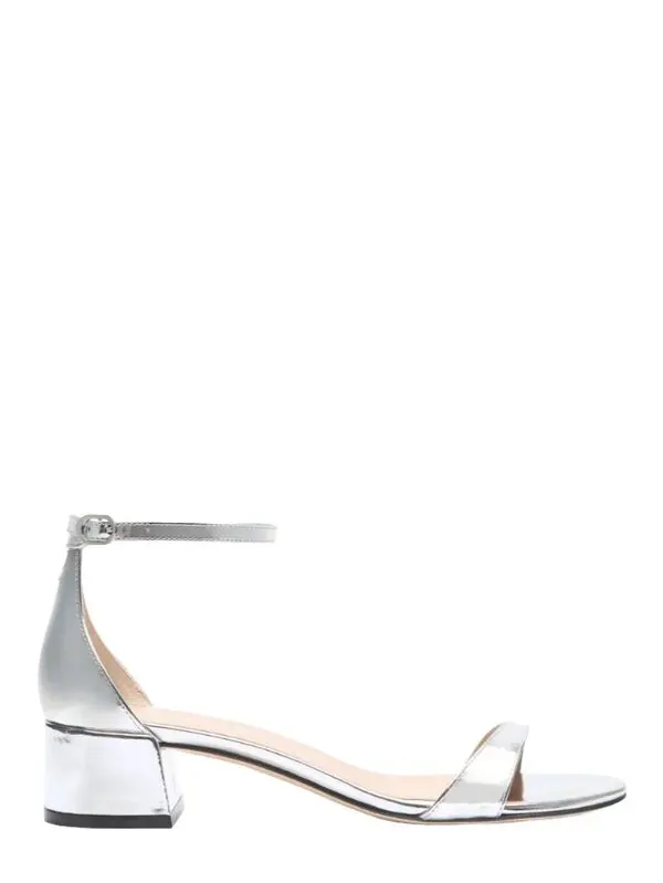 STUART WEITZMAN Nudist Block Sandal - Silver