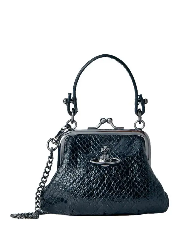 VIVIENNE WESTWOOD Mini Granny Frame Purse With Chain Strap - Black