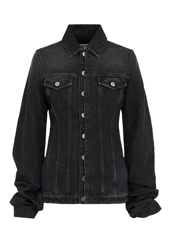 JEAN PAUL GAULTIER Long-sleeved Denim Jacket - Black