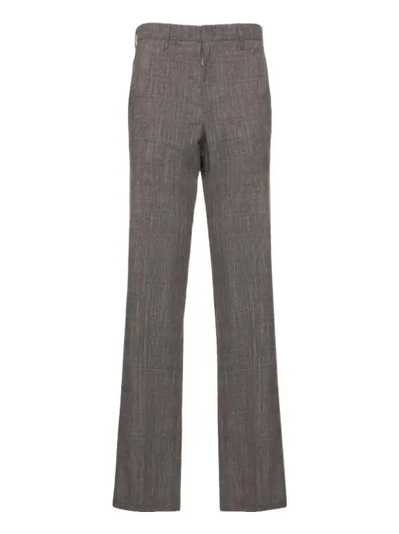 Isabel Marant Étoile Olympe Plaid Wool Blend Trousers - Black