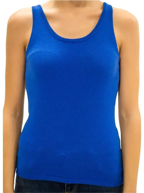 Lela Rose Crew Neck Vest - Blue