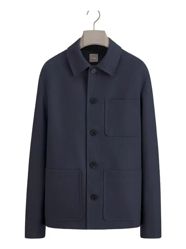 Dior Workwear Jacket With Spread Collar - Black