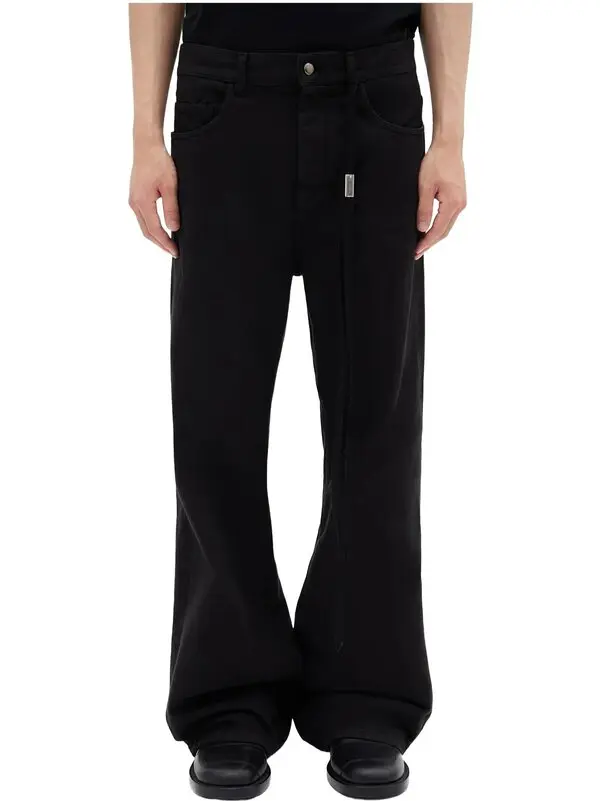 ANN DEMEULEMEESTER Modest 5 Pockets Relaxed Flared Trousers - Black