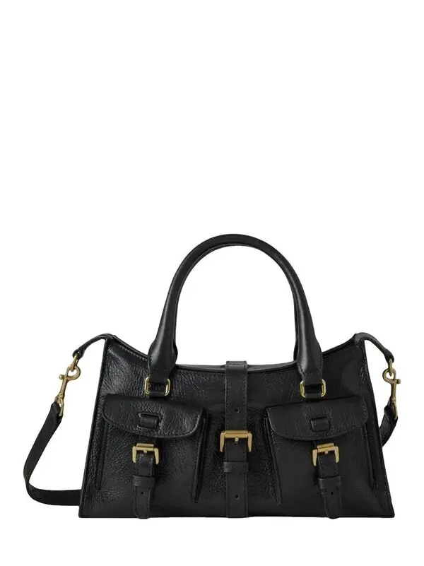 Mulberry Leather Tote Bag - Black