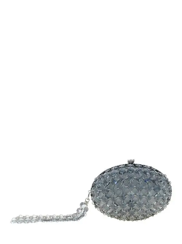 SELF-PORTRAIT Crystal Embellished Clutch Bag - Blue