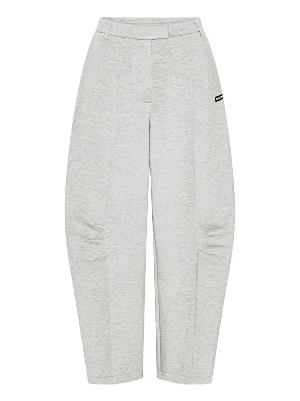 ROTATE BY BIRGER CHRISTENSEN Tailored Trousers With Logo Patch - Gray