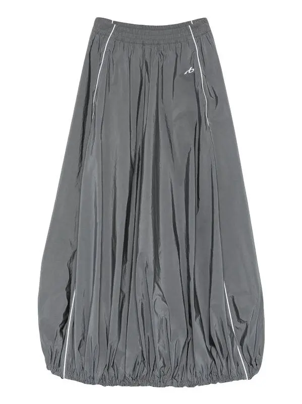 Balenciaga Pleated Skirt With Side Stripe Detailing - Gray