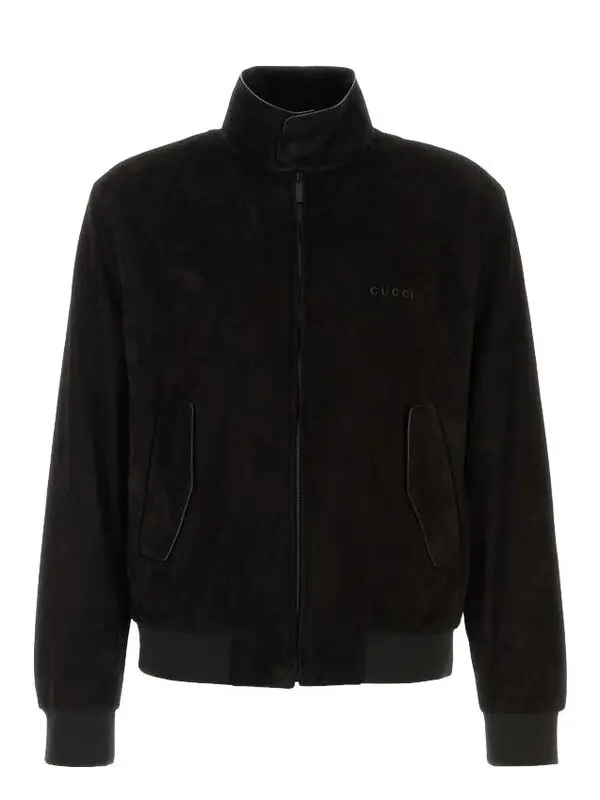 Gucci Suede Leather Jacket - Black