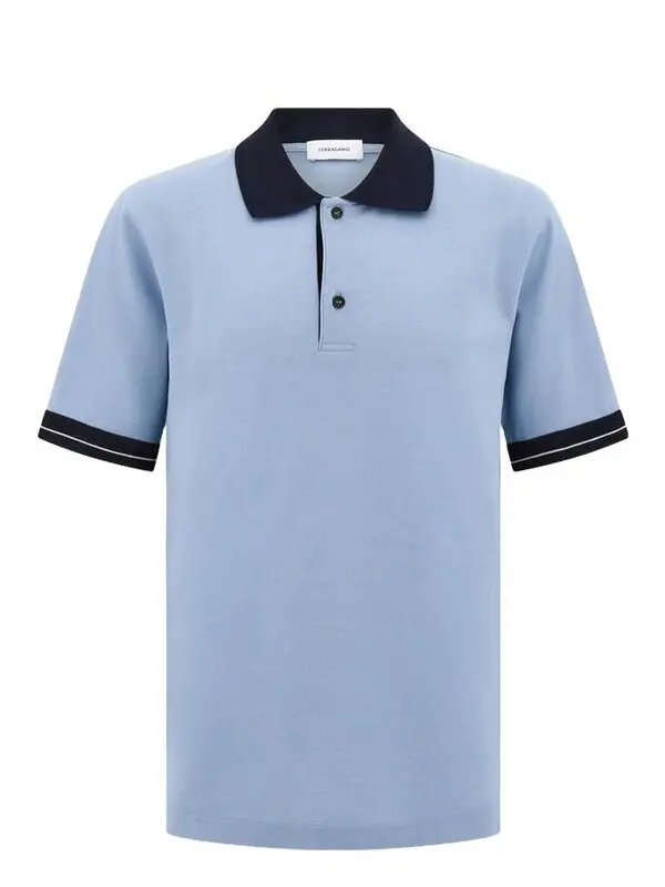 FERRAGAMO Polo Shirts - Blue
