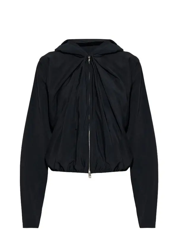 Alexander Wang Draped Zip-up Hoodie - Black