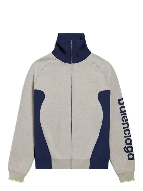 Balenciaga Knitted Zip-up Cardigan - Grey