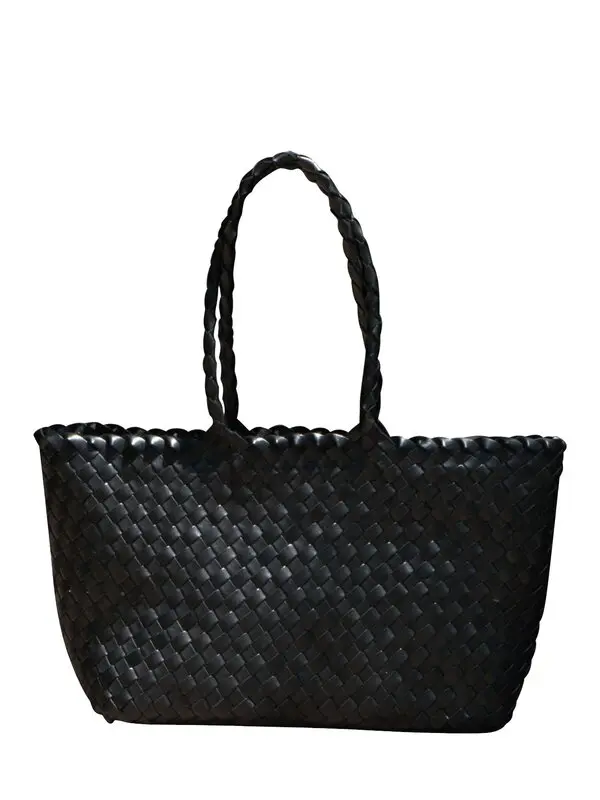 RIMINI Amadea Woven Eco-leather Handbag - Black