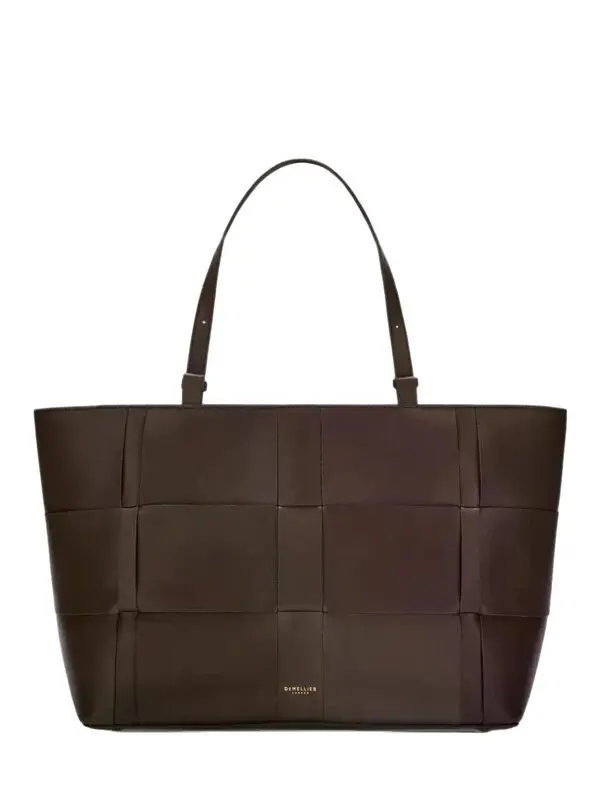 DEMELLIER Florence Woven-leather Tote Bag - Brown