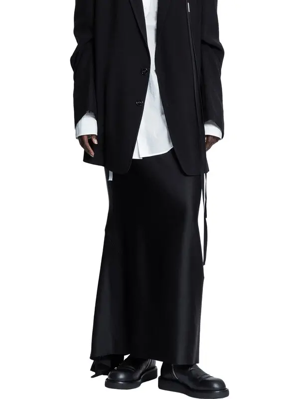 ANN DEMEULEMEESTER Cady Satin Bias Skirt - Black