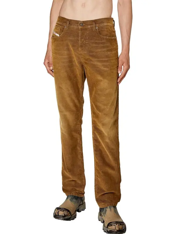 DIESEL® D-definitive Tapered Fit Corduroy Jeans - Brown