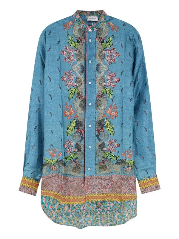 PIERRE-LOUIS MASCIA Print Silk Shirt - Multicolor