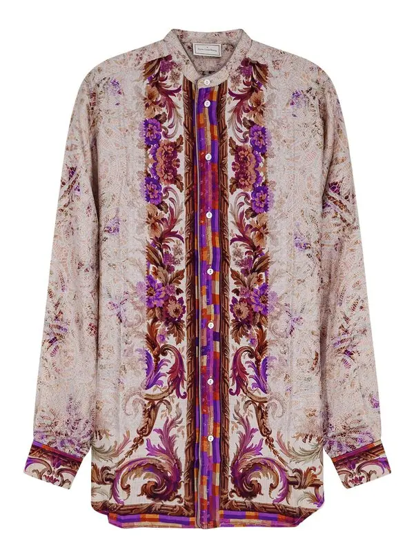 PIERRE-LOUIS MASCIA Silk Shirt With Floral Print - Multicolor