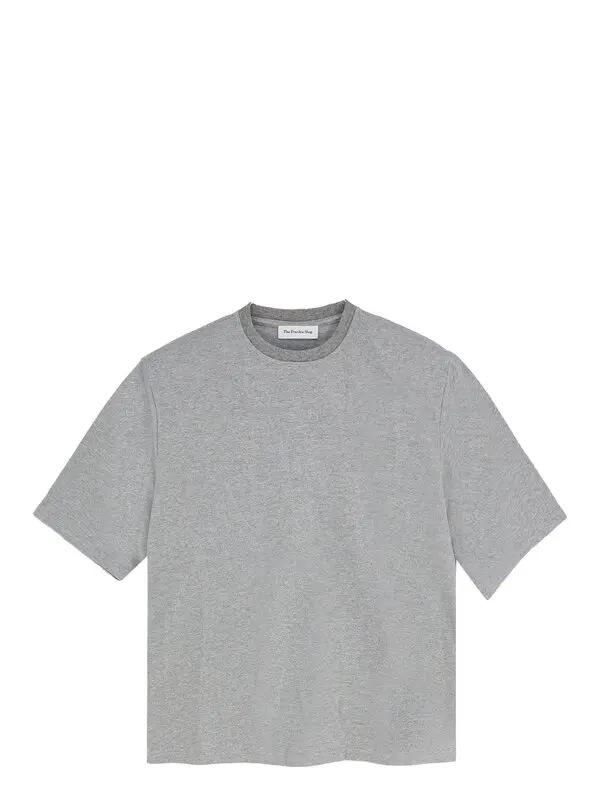 THE FRANKIE SHOP Ribbed Cotton Blend T-shirt - Grey