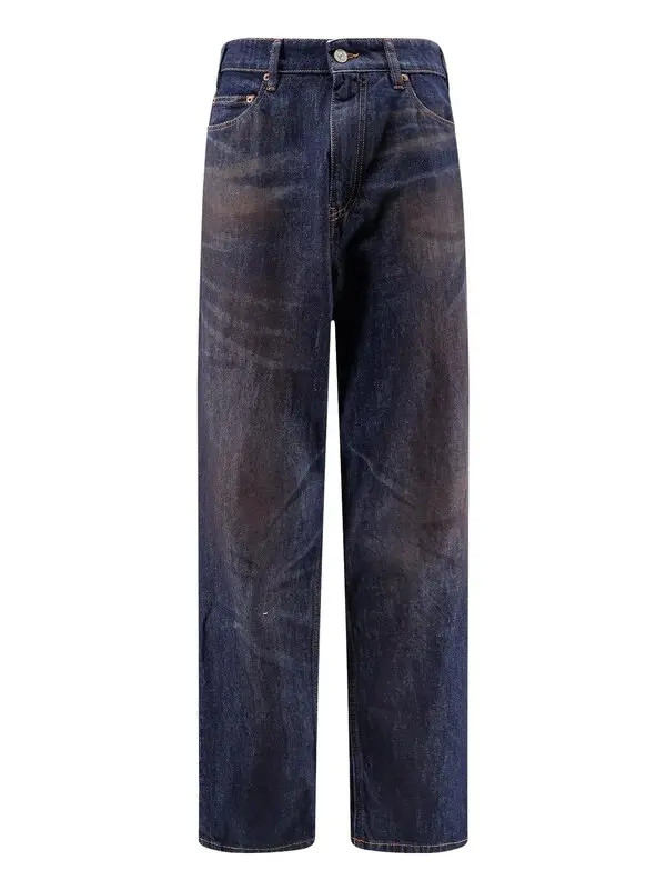 MAISON MARGIELA Denim Jeans With Numeric Signature Tag - Blue