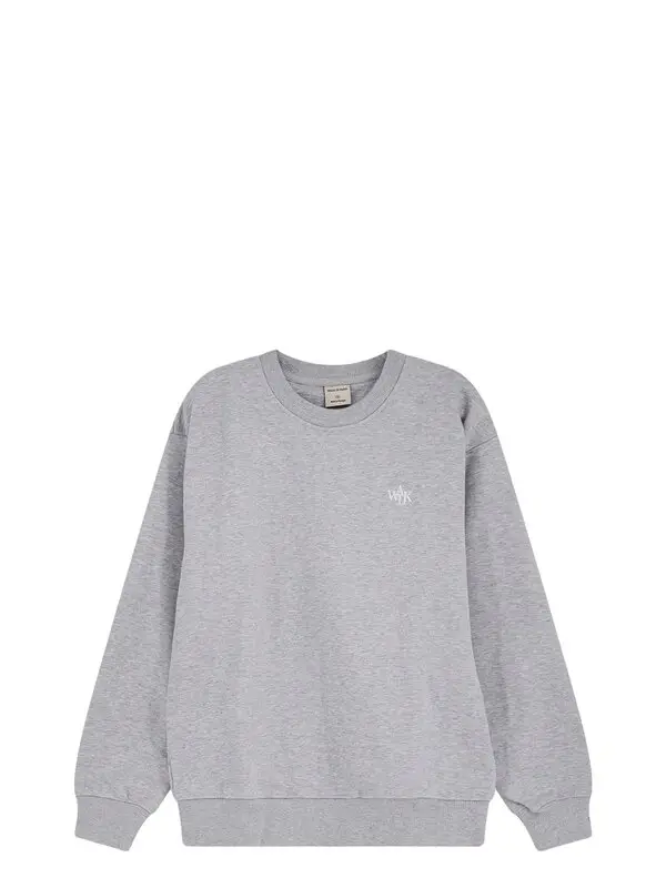 WALK IN PARIS Cotton Sweatshirt With Embroidered Logo - Grey