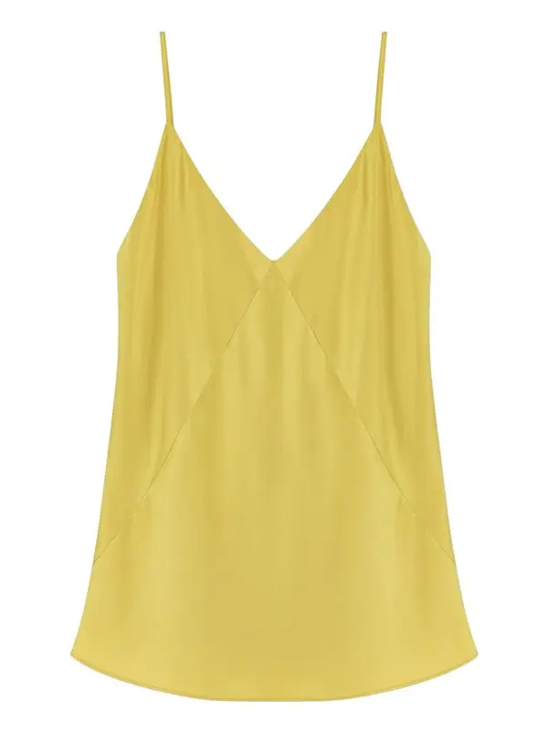 Max Mara Quassia Silk Top - Yellow