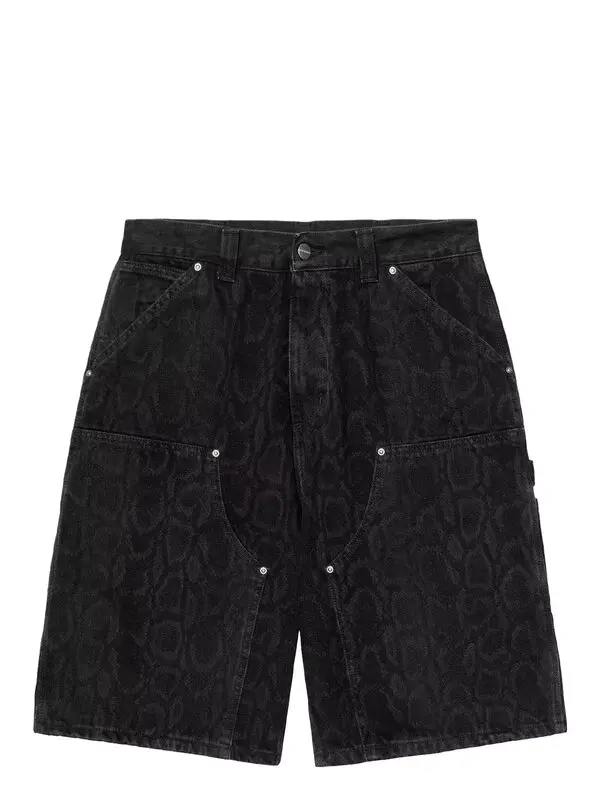 Carhartt Work In Progress Og Double Knee Denim Bermuda Shorts - Black